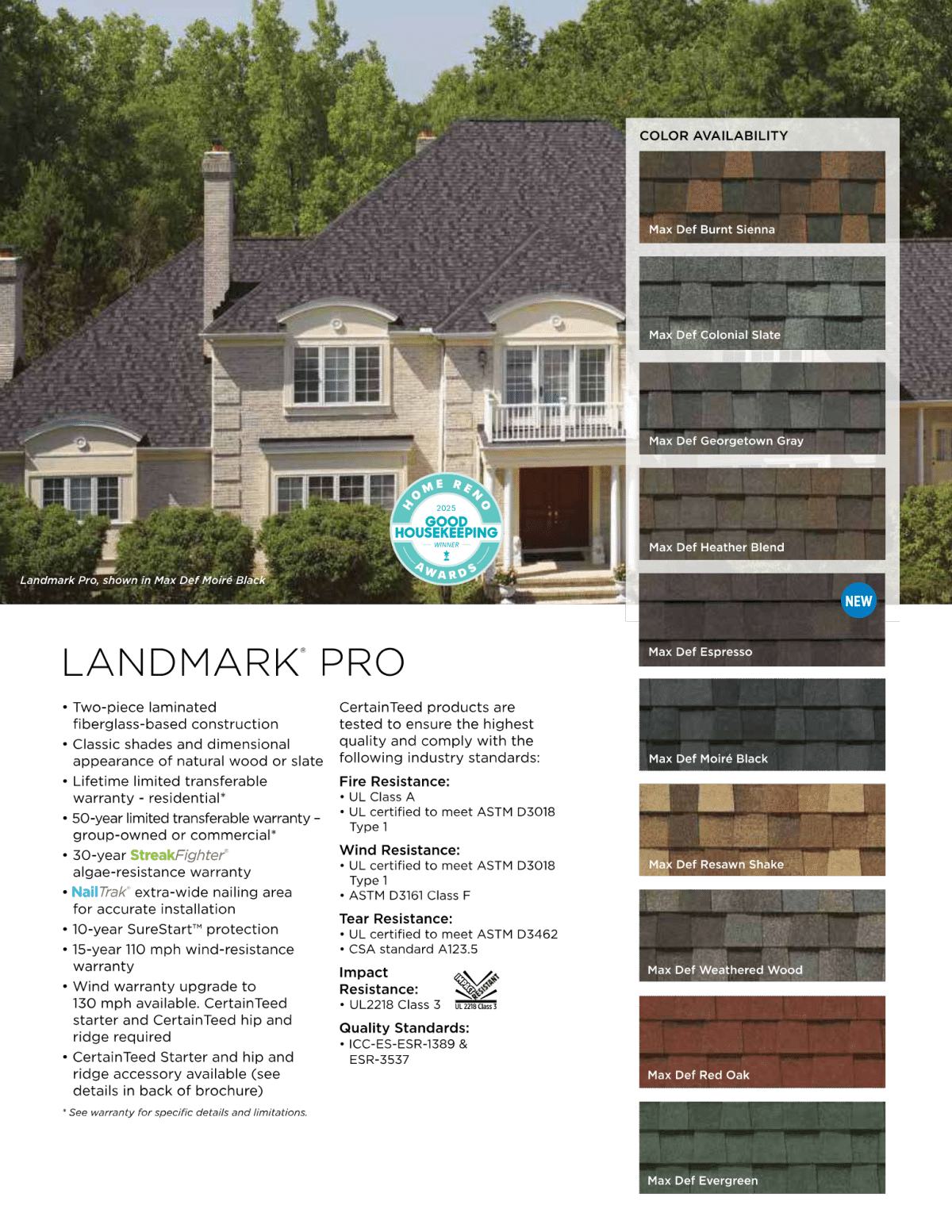 CertainTeed Landmark PRO Class 3 Shingles - Harvey Roofing & Construction